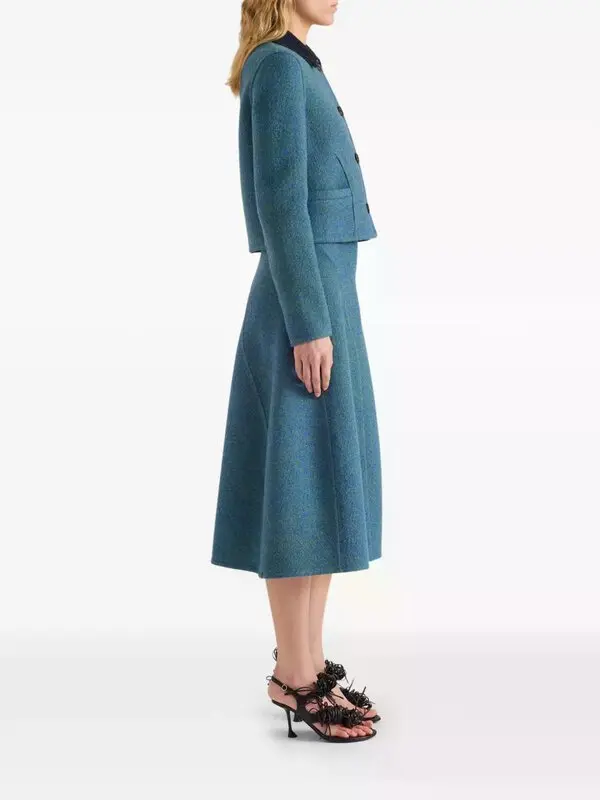 Proenza Schouler Gaelle Jacket In Double Face Melange Outerwear