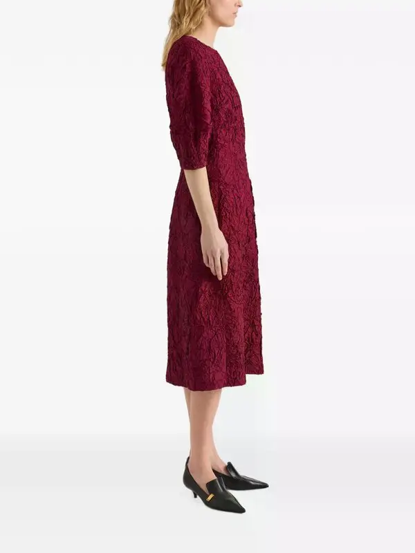 Proenza Schouler Alin Dress In Crushed Silk - Red