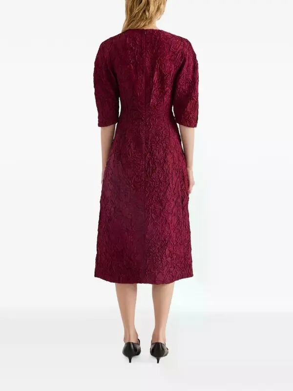 Proenza Schouler Alin Dress In Crushed Silk - Red