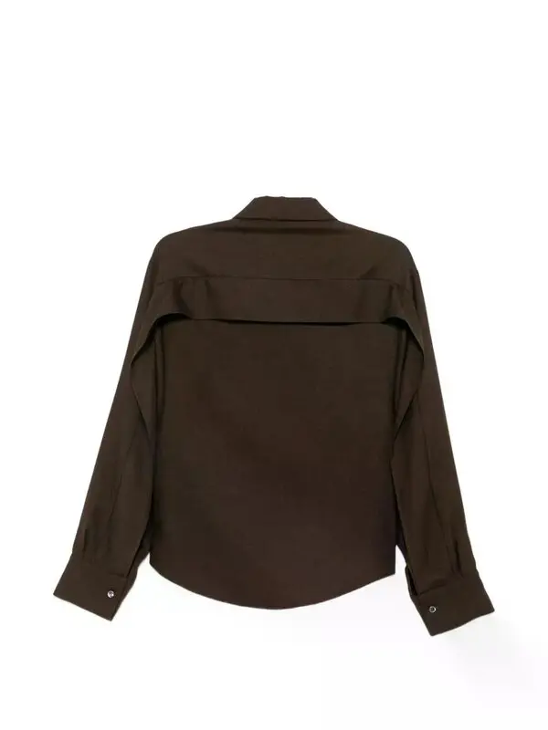 FRENKEN Ruffled-trim Long-sleeve Shirt