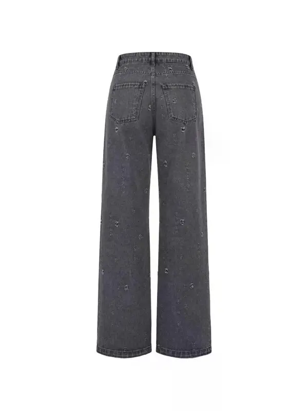 Federica Tosi Distressed Wide-leg Jeans