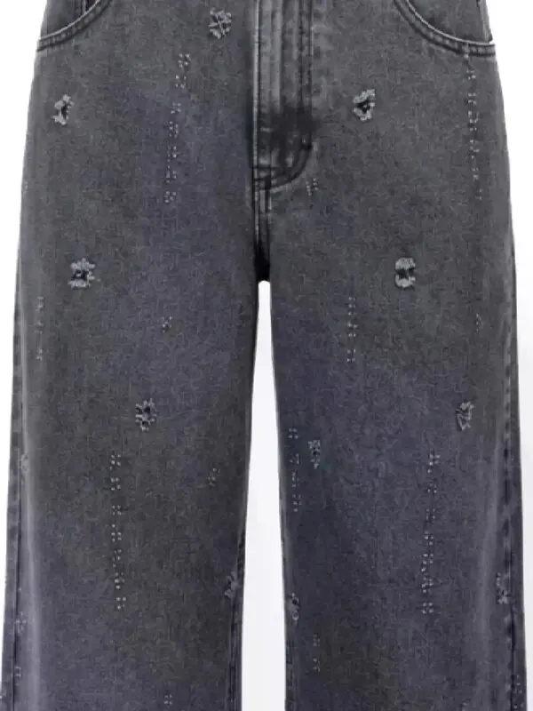 Federica Tosi Distressed Wide-leg Jeans