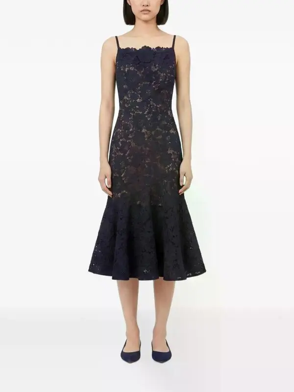 SELF-PORTRAIT Spiral Lace Midi Dress