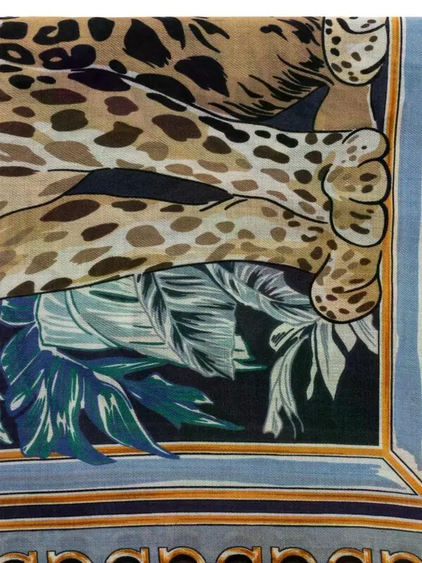 FERRAGAMO Feline-print Cashmere Shawl