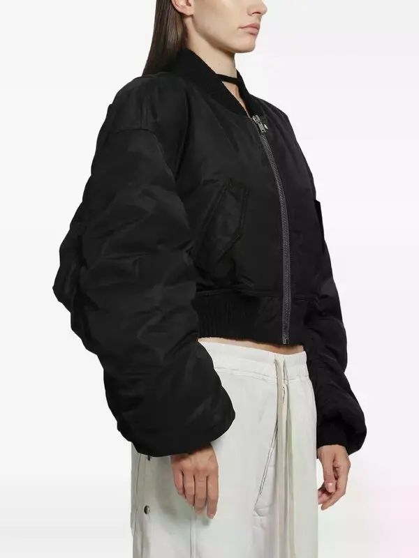 Rick Owens Secchia Cropped Bomber Jacket - Black