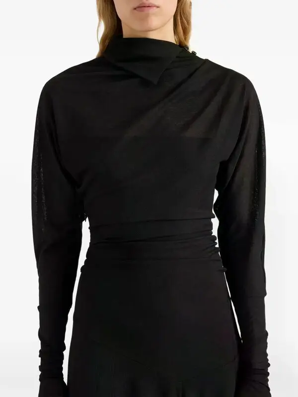 Proenza Schouler Golda Dress In Textured Sheer Jersey