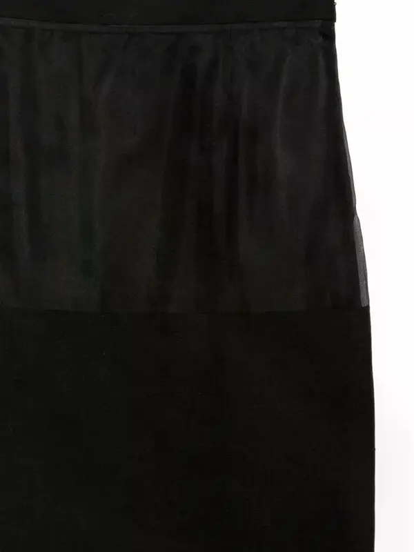 FRENKEN Sheer-panel Pencil Midi Skirt
