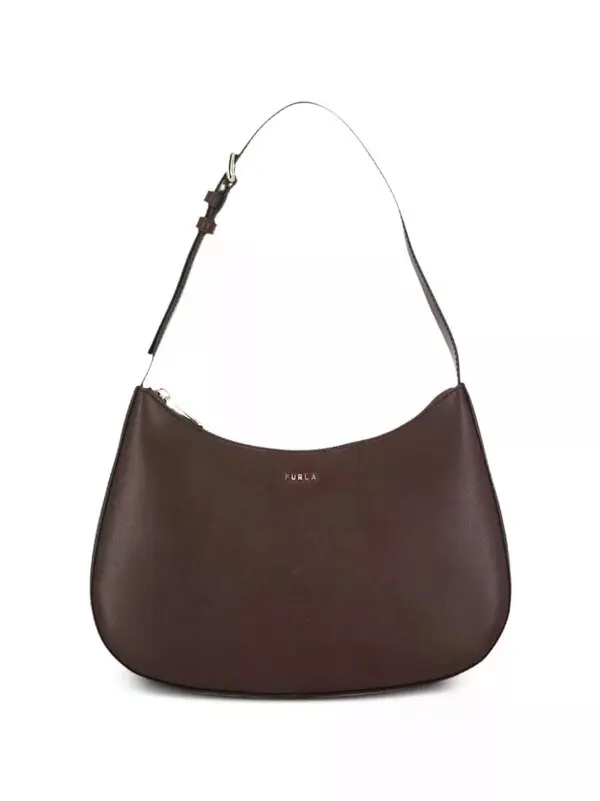 Furla Logo-lettering Leather Shoulder Bag - Brown