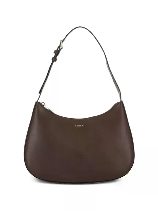 Furla Logo Lettering Leather Shoulder Bag