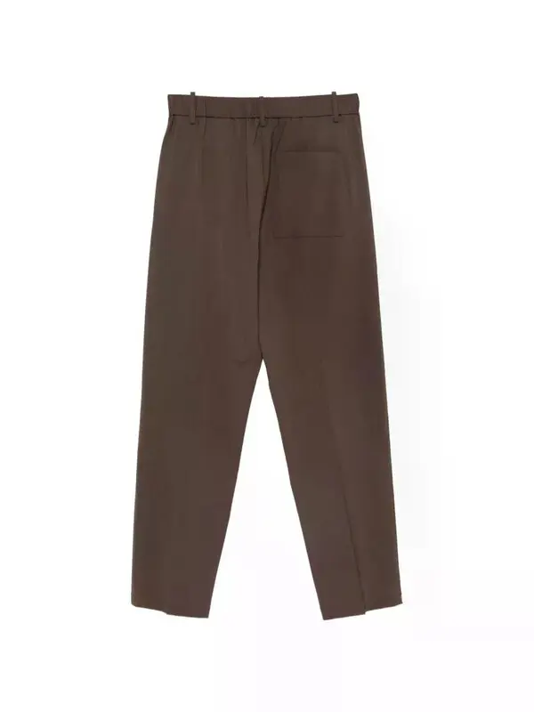 ALYSI Tailored Straight-leg Trousers - Brown