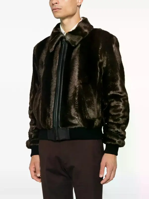 Amiri Faux-fur Panelled Bomber Jacket