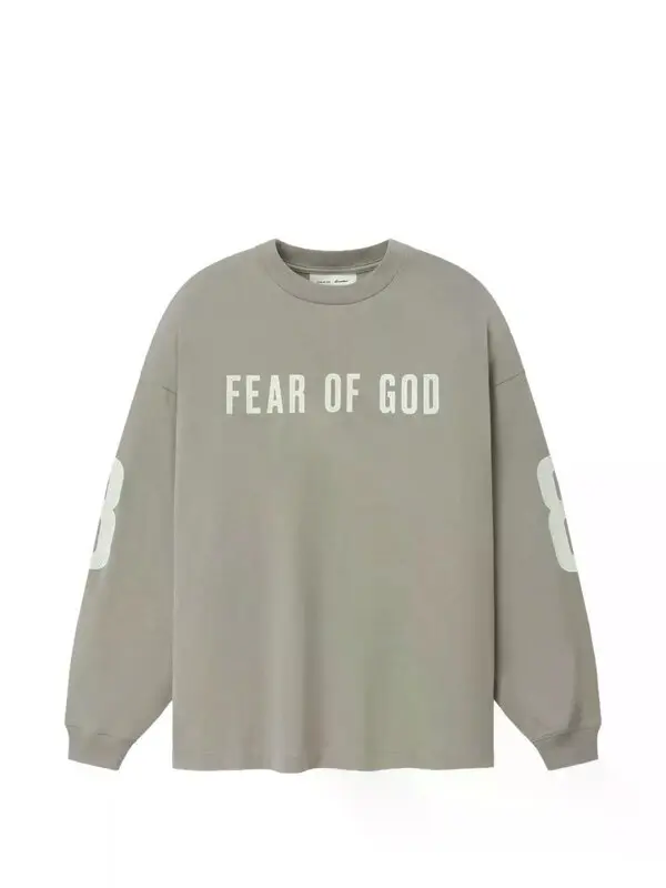 Fear Of God Logo-print Long-sleeve T-shirt - Neutrals