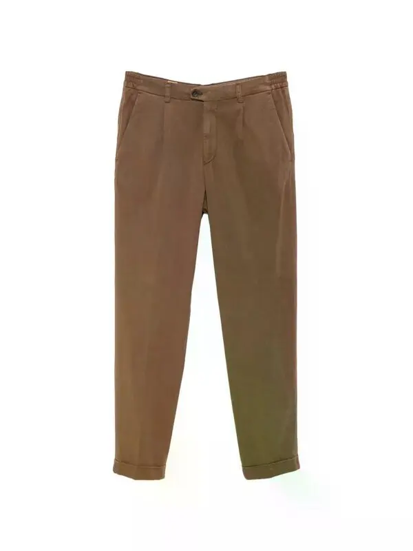 Alpha Industries Pleated Tapered-leg Trousers - Brown