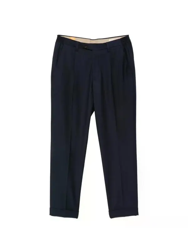 Alpha Industries Pleated Wool Trousers - Blue