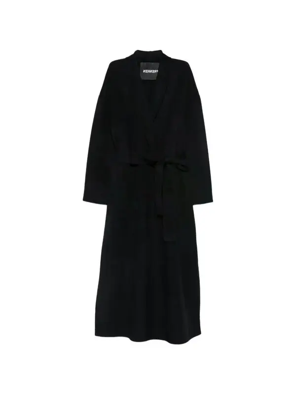 FRENKEN Belted Shawl-collar Coat