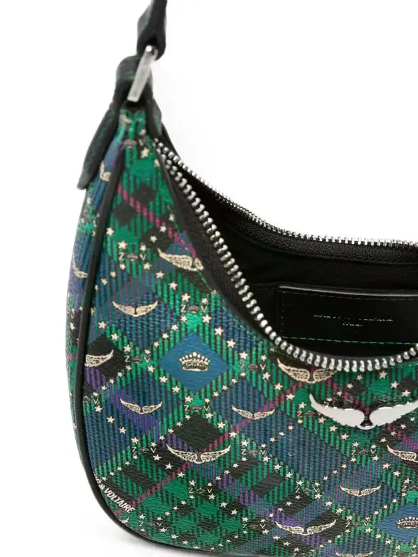 Zadig&Voltaire Z Night Out Plaid-pattern Shoulder Bag