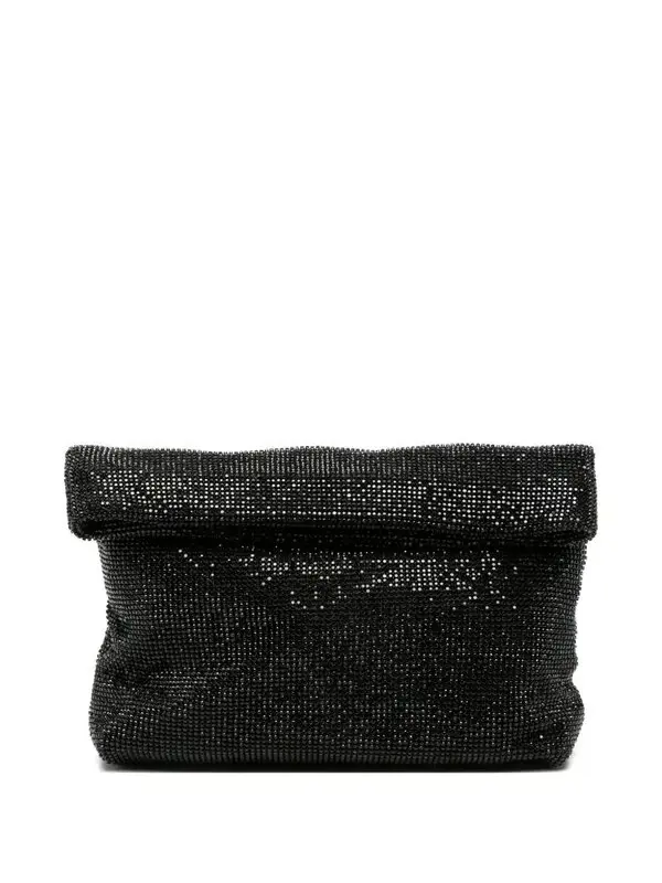 TWENTY FOURHAITCH Crystal-embellished Clutch Bag - Black