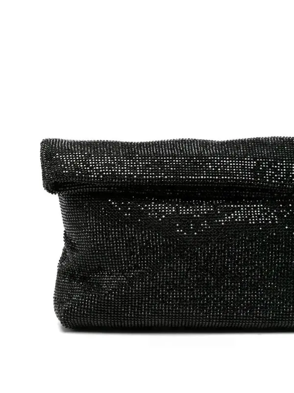 TWENTY FOURHAITCH Crystal-embellished Clutch Bag - Black