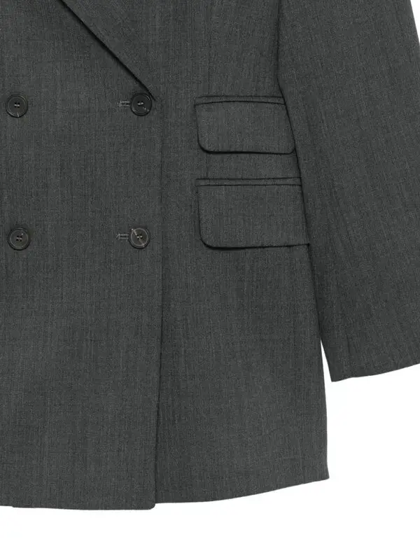 FRENKEN Double-breasted Peak-lapel Blazer