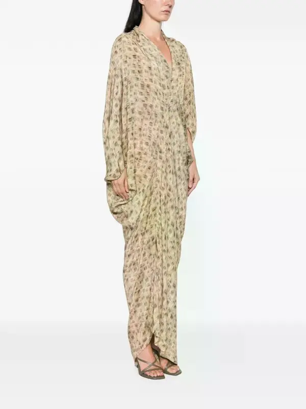 CORTANA Mayu Abstract-print Draped Dress