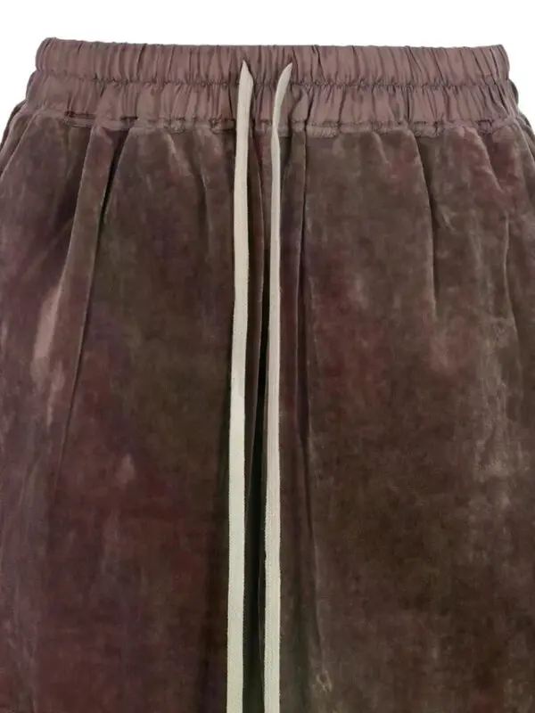 Rick Owens Velvet Drawstring Mini Shorts