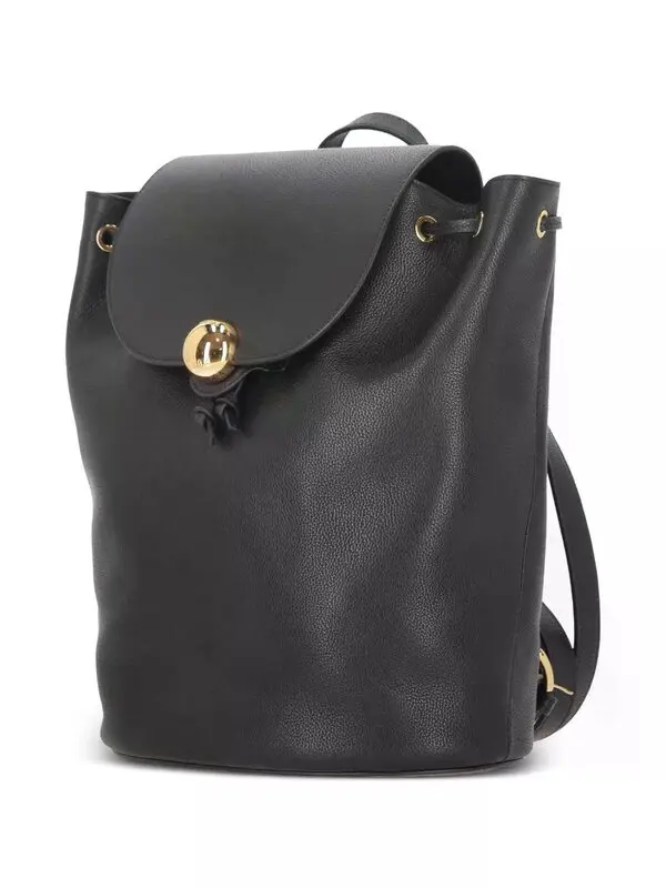 Furla Grainy Leather Backpack With Drawstring Fastening