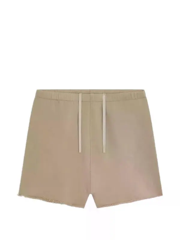 SWEET PANTS Logo Patch Raw-edge Shorts