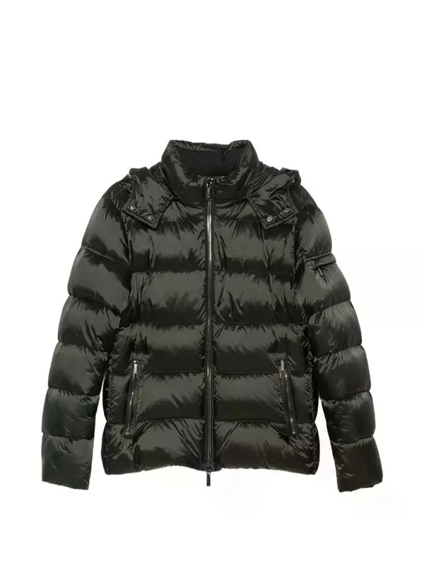 MOORER Quilted Hooded Jacket - Green