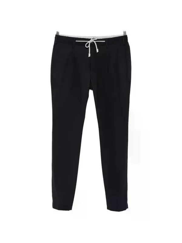 Eleventy Drawstring-waist Pleated Trousers