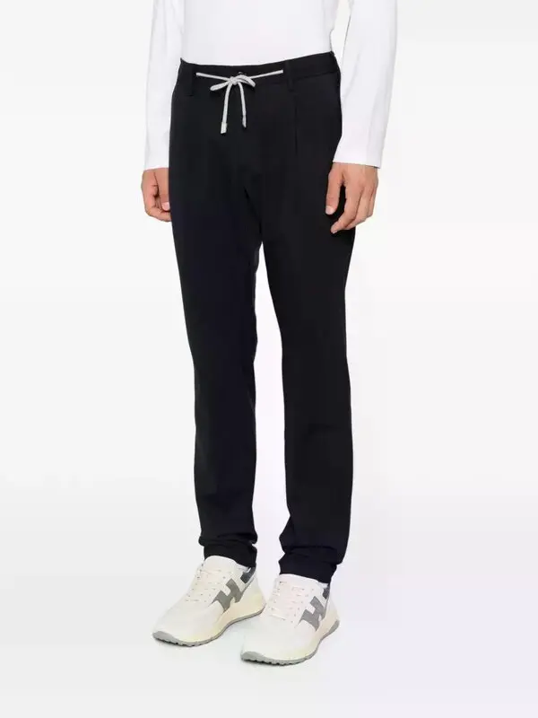Eleventy Drawstring-waist Pleated Trousers