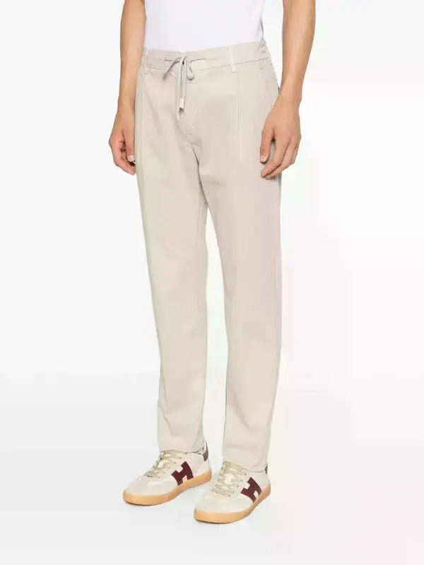 Eleventy Pleated Drawstring Waist Trousers - Neutrals