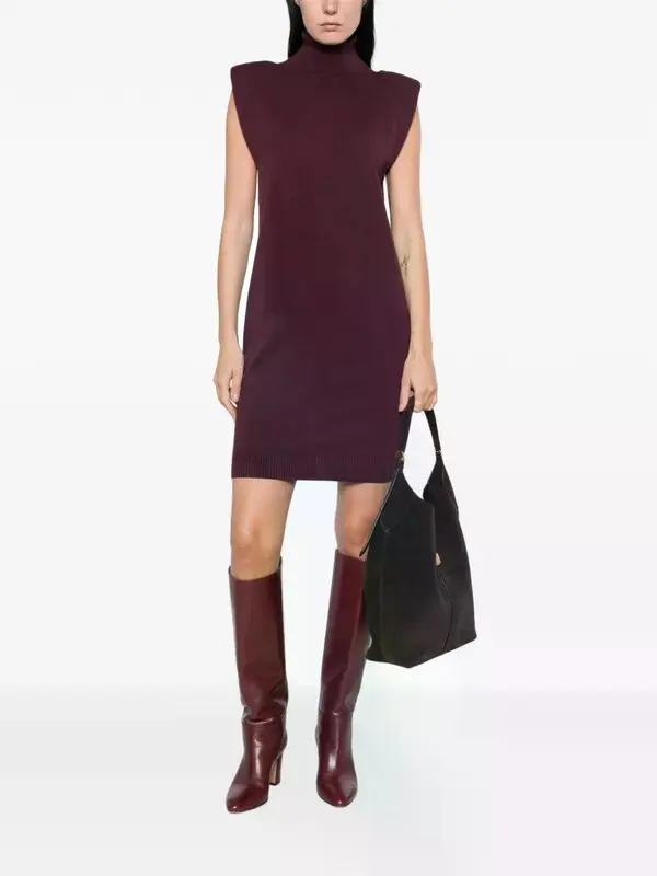 TWINSET Padded-shoulder Turtleneck Dress