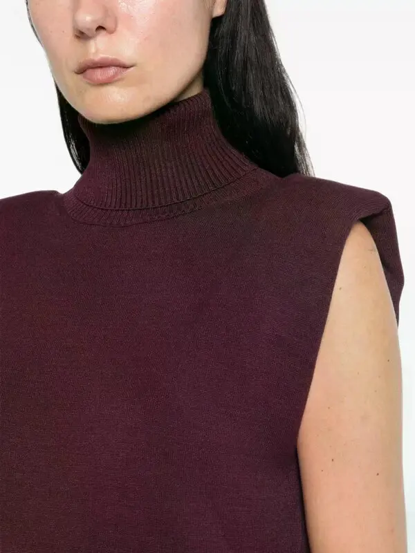 TWINSET Padded-shoulder Turtleneck Dress