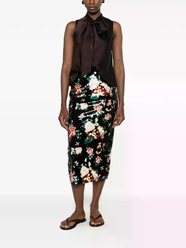 FORTE_FORTE Pussy-bow Sleeveless Blouse