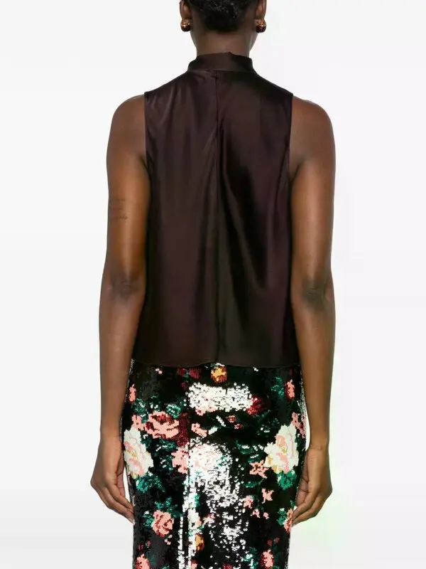 FORTE_FORTE Pussy-bow Sleeveless Blouse