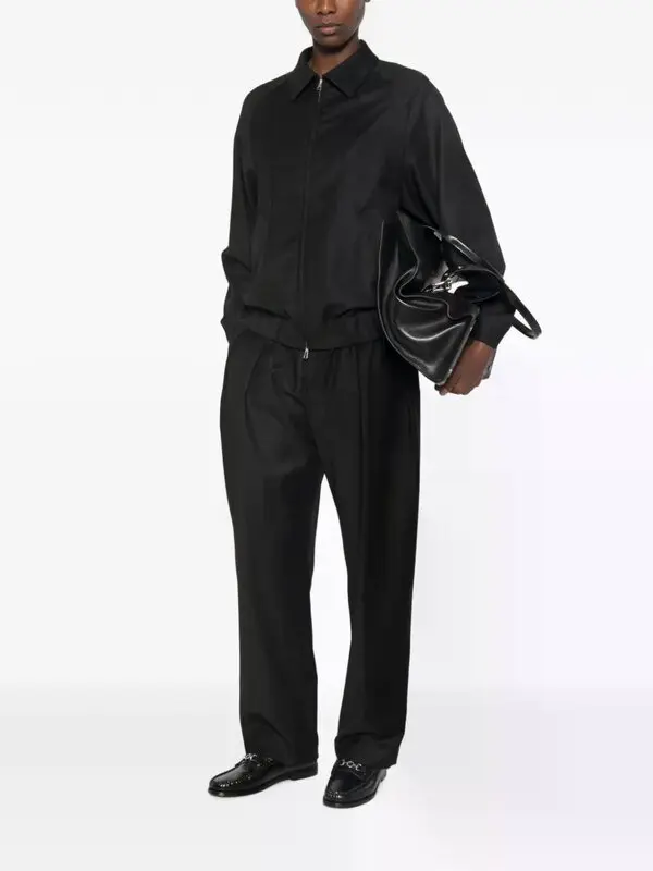 Barena Venezia Tommy Pleated Wide-leg Trousers - Black