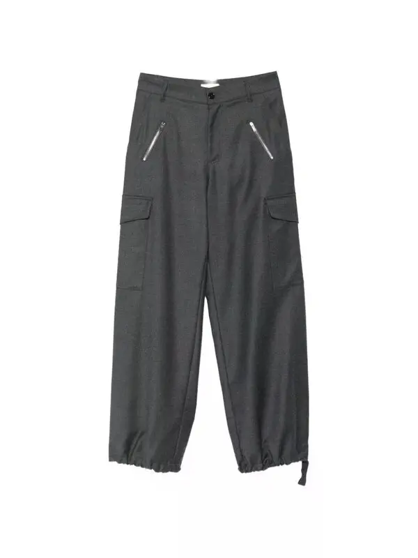 Barena Venezia Elasticated-cuff Tapered Trousers - Grey