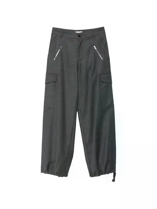 Barena Venezia Elasticated-cuff Tapered Trousers - Grey