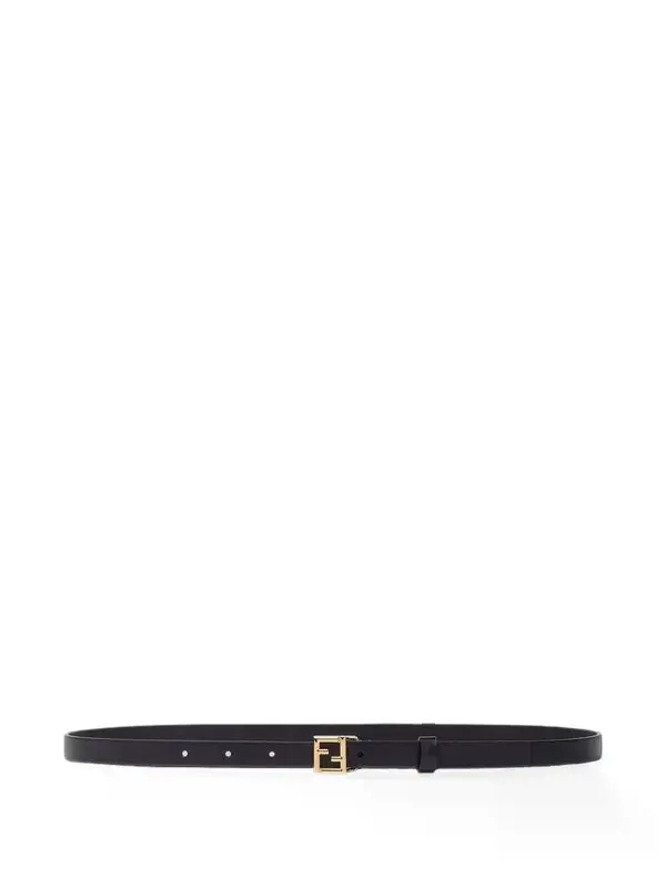 Fendi Ff Logo Leather Belt - Black