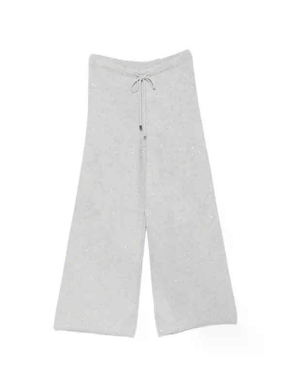 Antonelli Firenze Sequin-embellished Drawstring Trousers - Grey