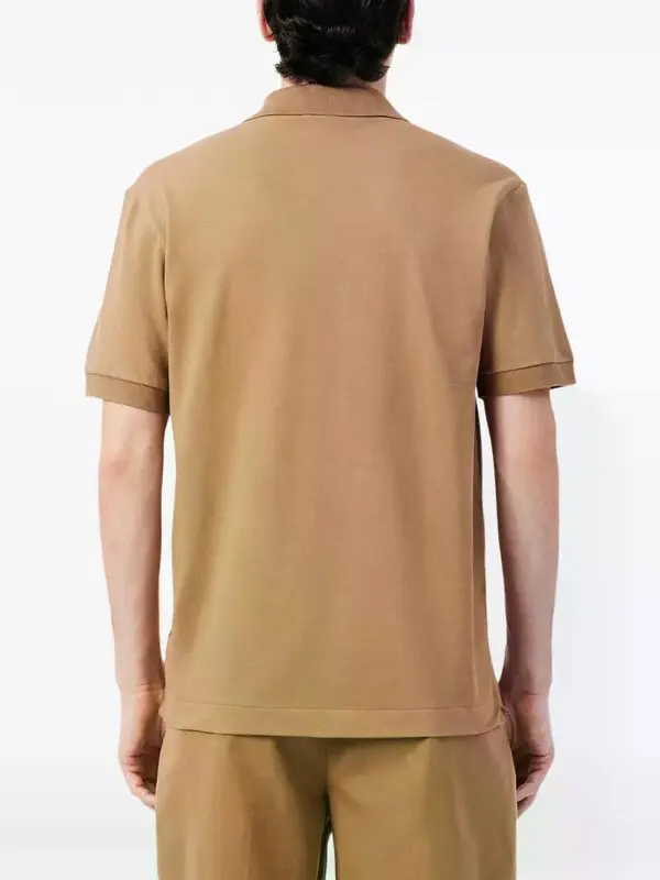 Lacoste Logo-patch Polo Shirt - Brown