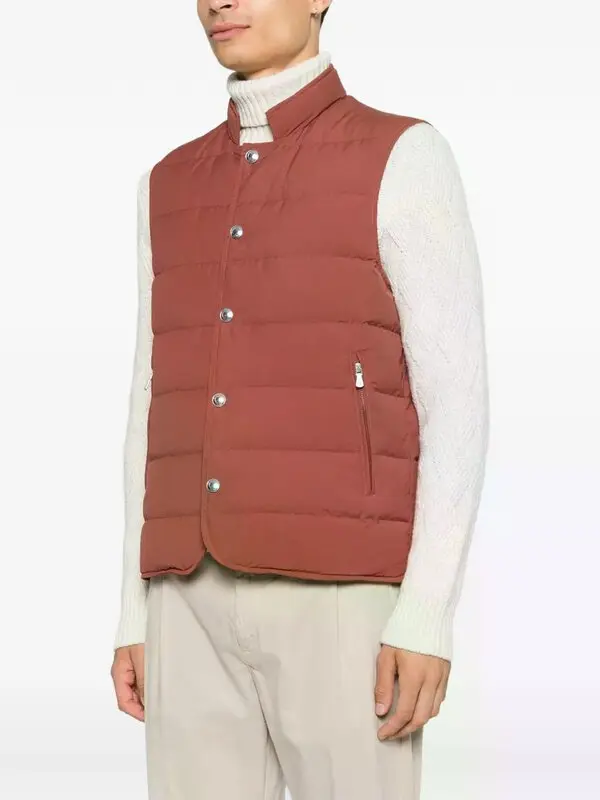 Eleventy Quilted High-neck Gilet