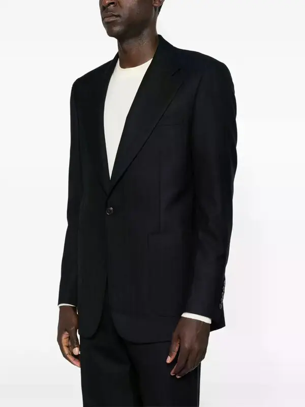 SPINA Herringbone-pattern Single-breasted Jacket