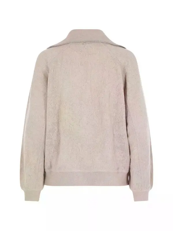 Brunello Cucinelli Pointelle-knit Half-zip Sweatshirt