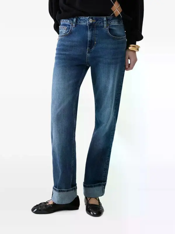 Liu Jo Straight Jeans With Cuffs - Blue