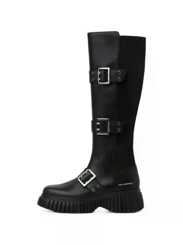 Karl Lagerfeld Kreeper Wedge Buckle Knee Boots