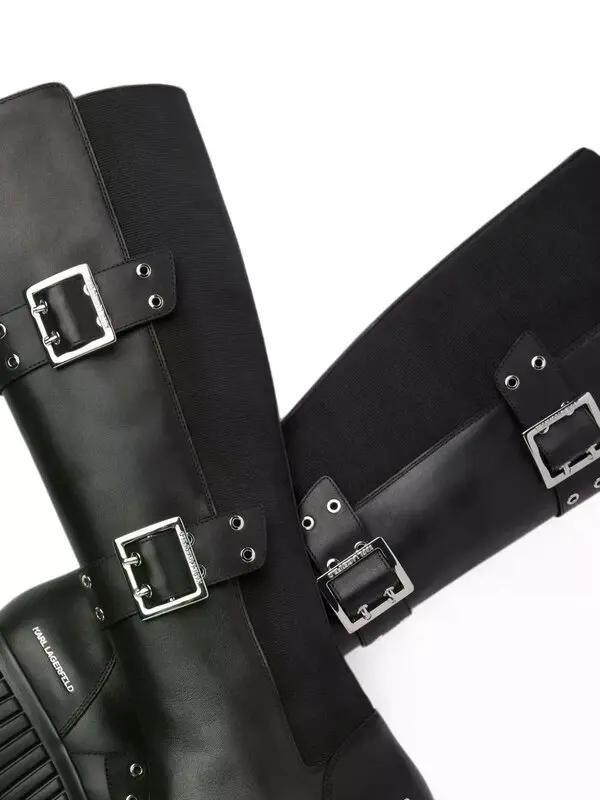 Karl Lagerfeld Kreeper Wedge Buckle Knee Boots