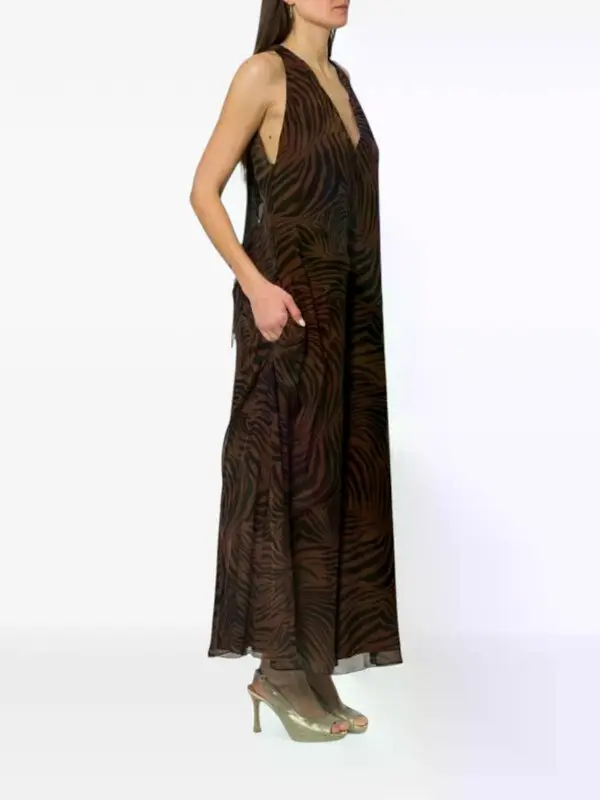Max Mara Zebra-print Maxi Dress