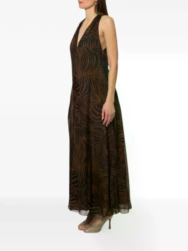 Max Mara Zebra-print Maxi Dress