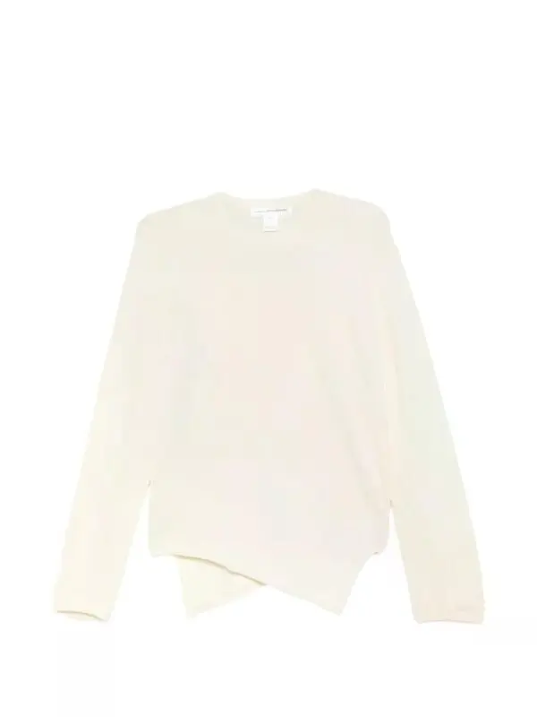 Comme Des Garçons Asymmetrical Hem Knit Sweater - Neutrals